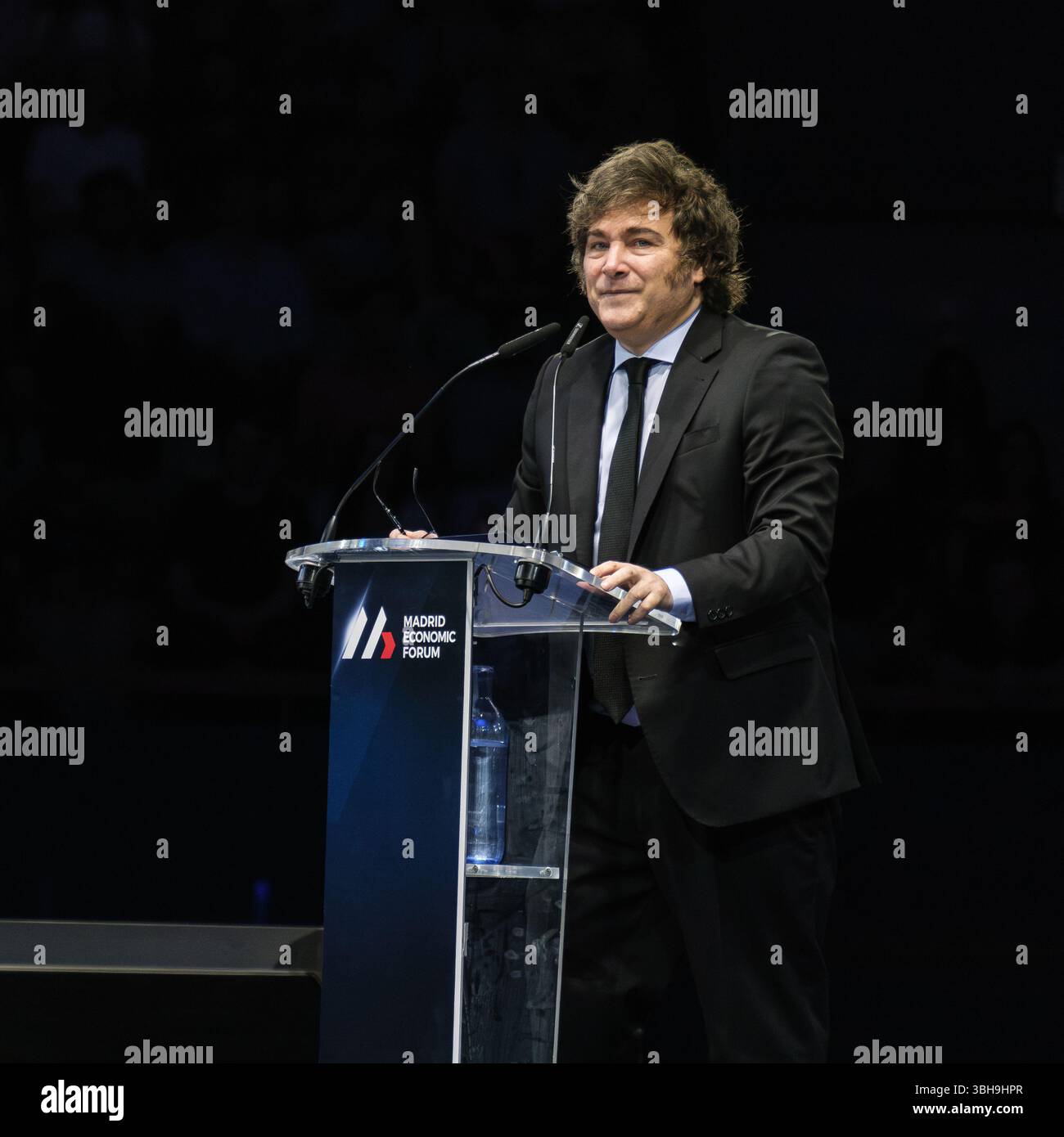 Madrid, Spain. 08th June, 2025. The president of Argentina Javier Milei during the conference at ...