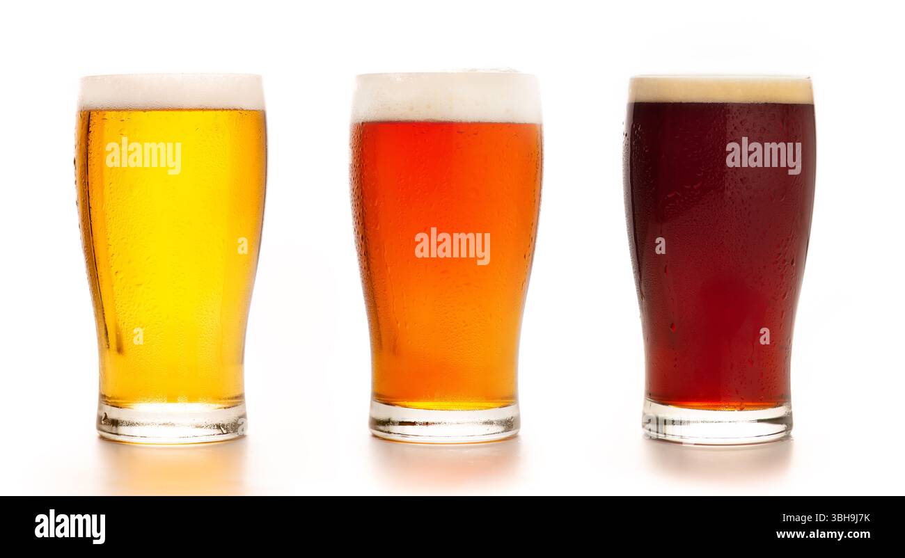 Minimalistic glasses beer on white hi-res stock photography and images ...
