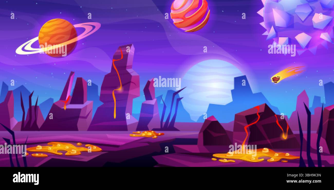 Outer space game level Stock Vector Images - Alamy