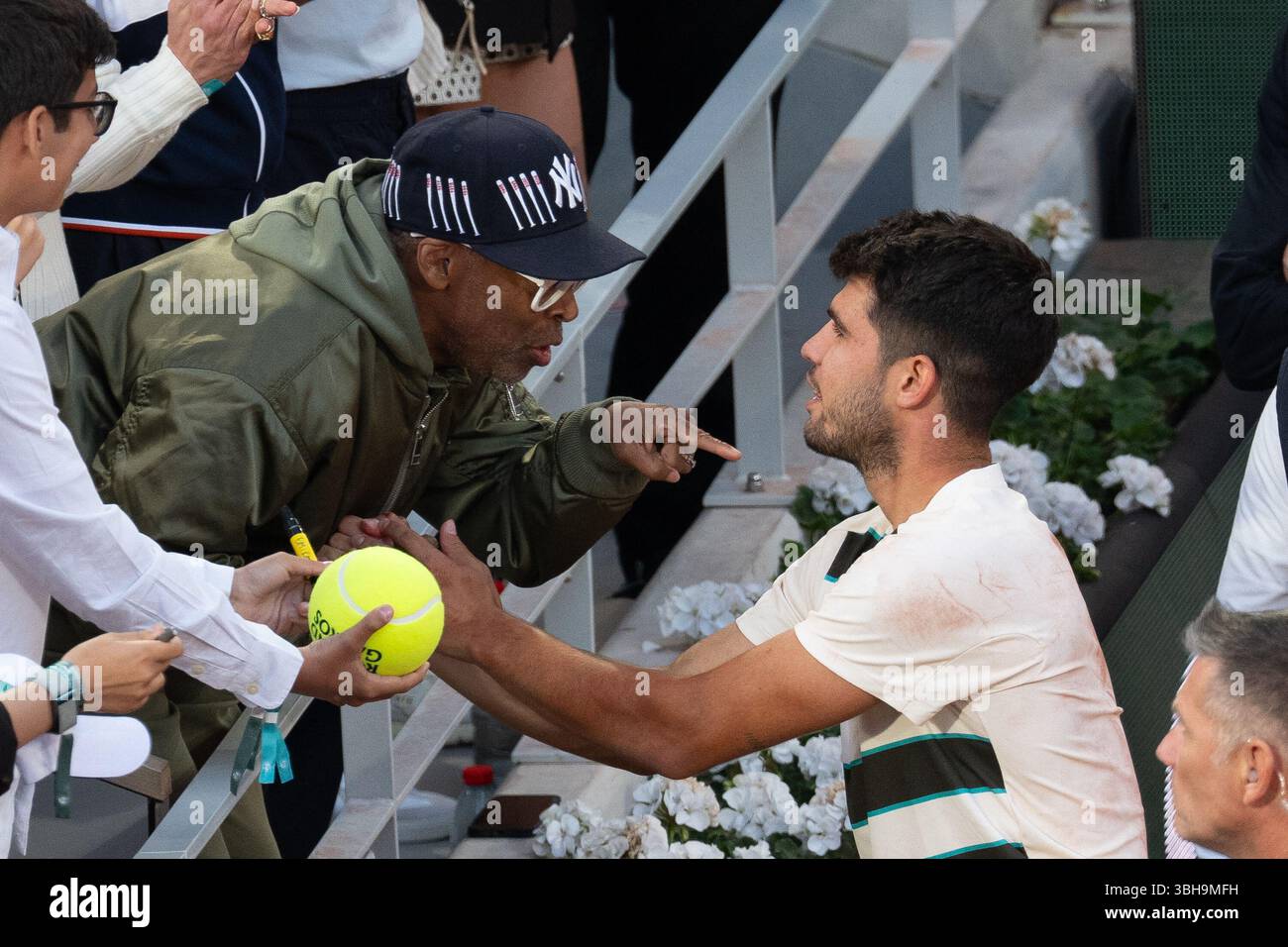 Spike Lee and Carlos Alcaraz attend the Roland Garros 2025 tournament ...