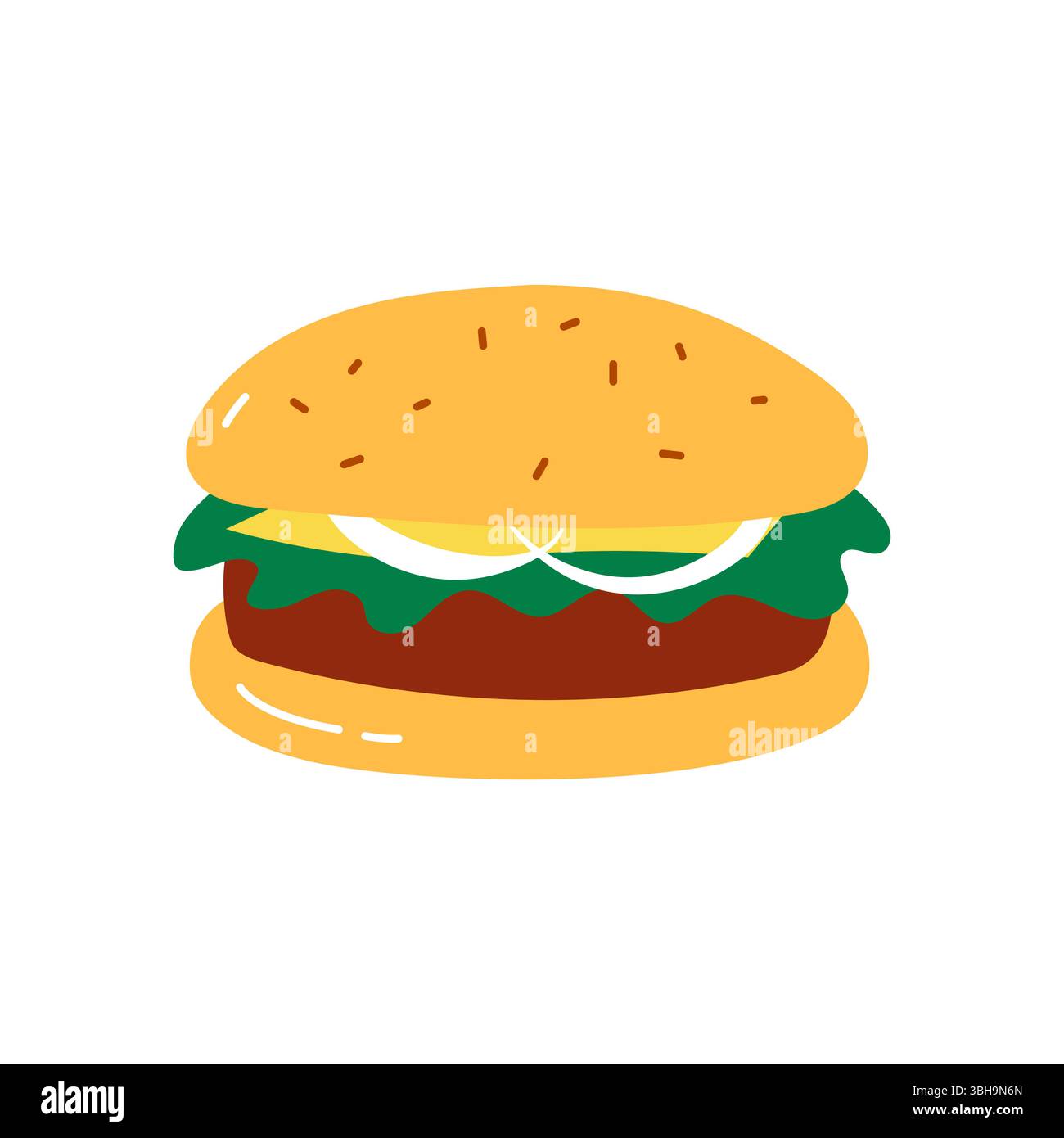 Beef patty, salad Stock Vector Images - Alamy