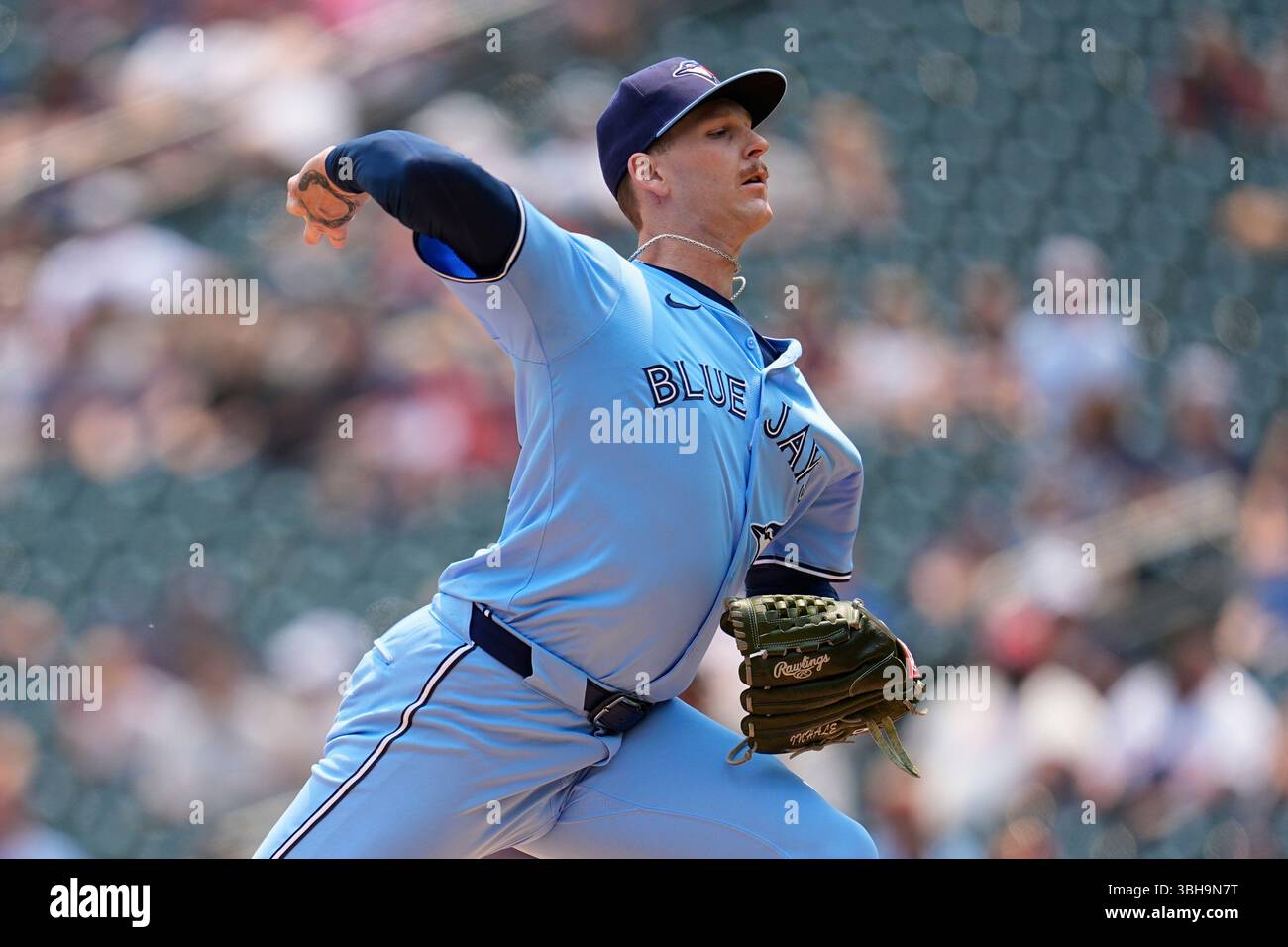 Toronto Blue Jays starting pitcher Bowden Francis (44) delivers during ...