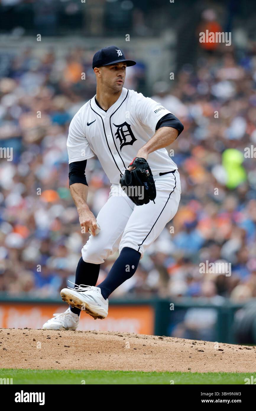 Detroit Tigers' Jack Flaherty pitches against the Chicago Cubs during ...