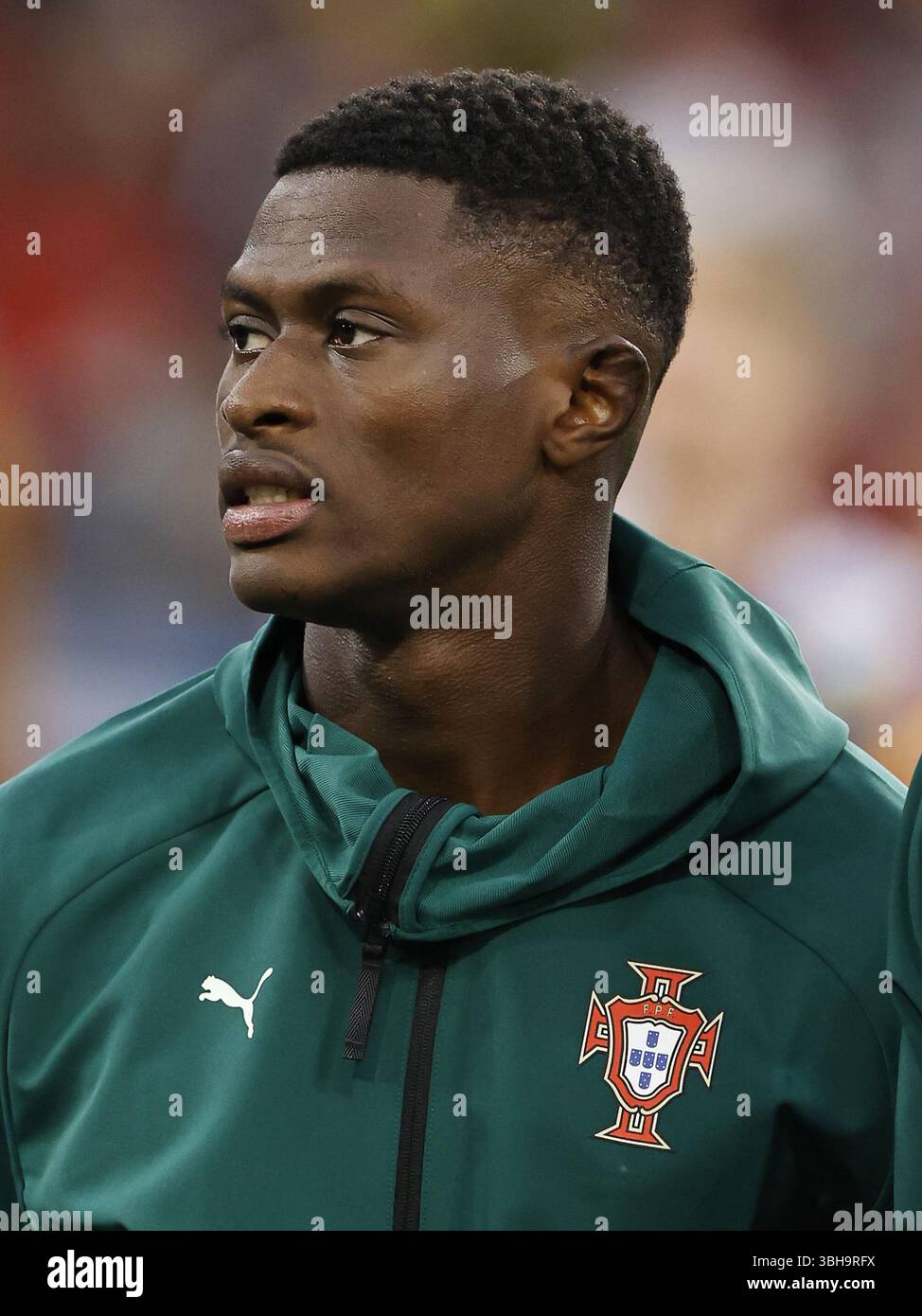 MUNCHEN - Nuno Mendes of Portugal during the UEFA Nations League final Portugal v. Spain at the ...