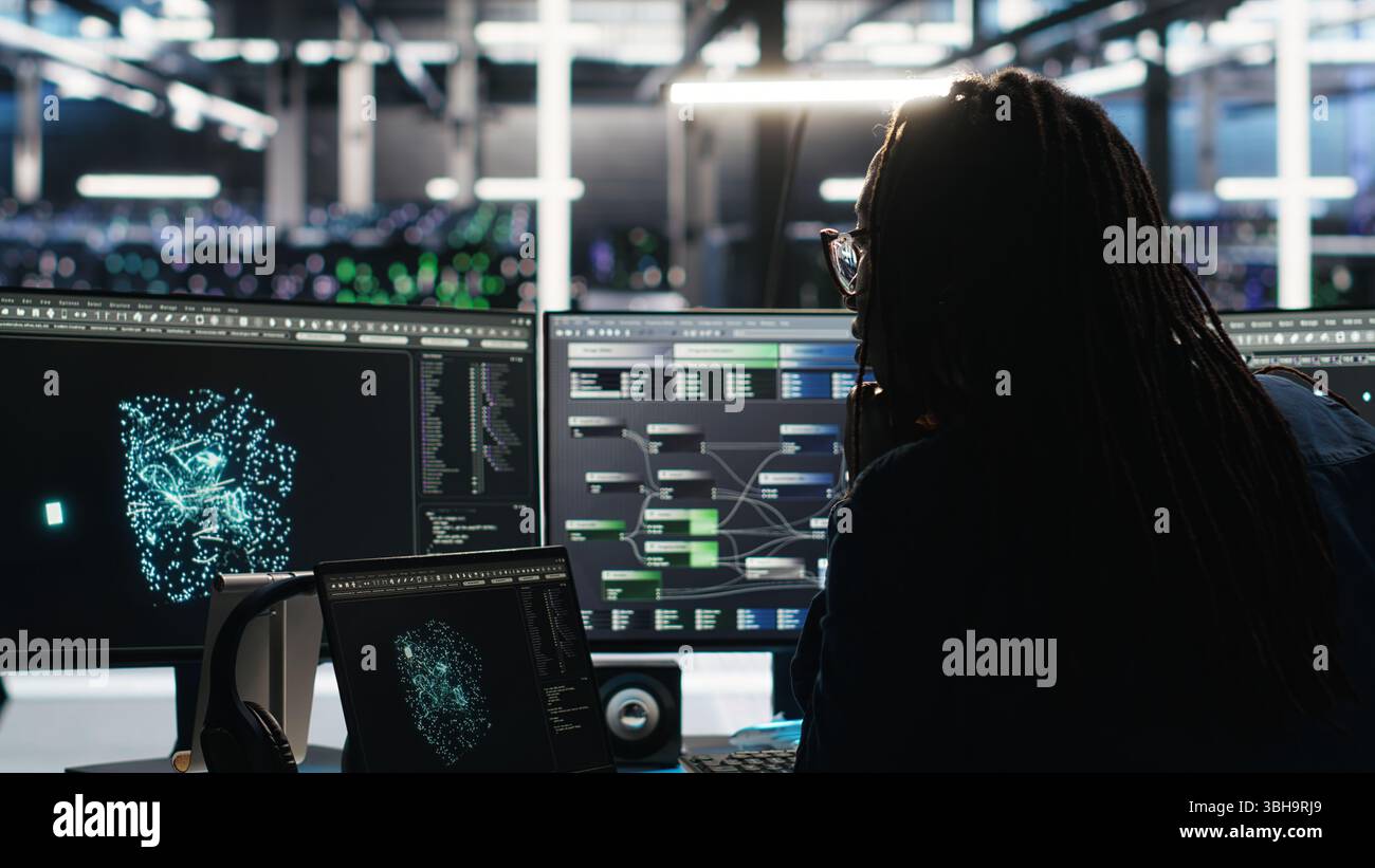 Server hub technician arriving in hi-res stock photography and images ...