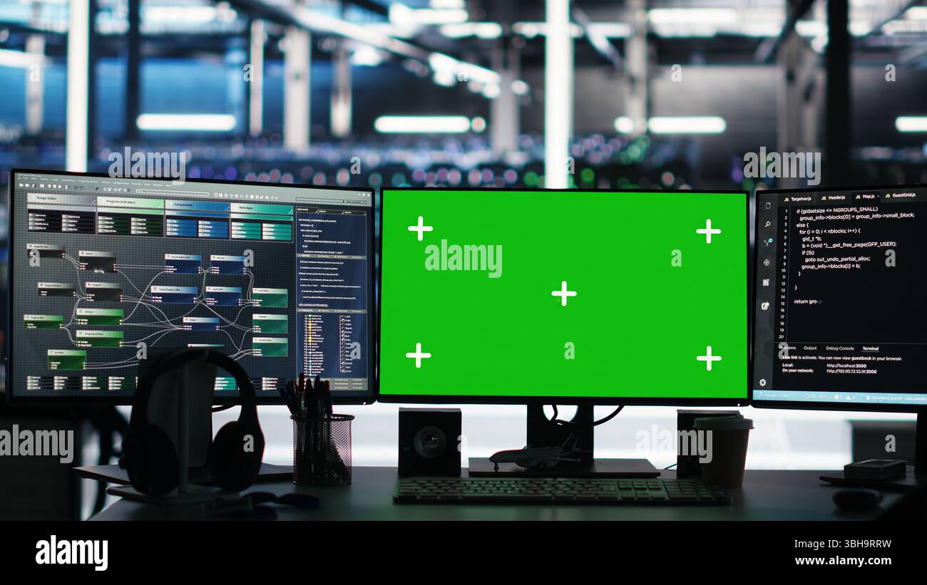 Mockup computers in data center hi-res stock photography and images - Alamy