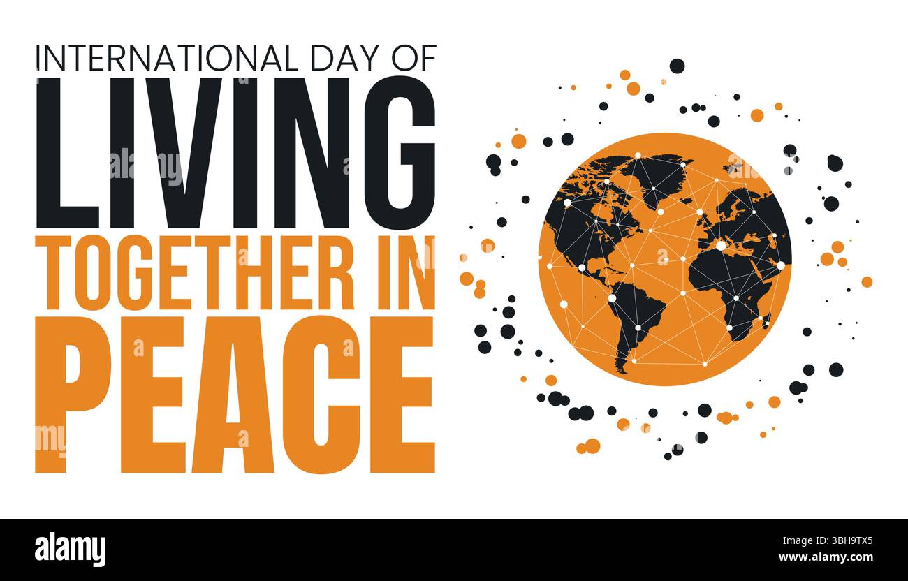 International Day of Living Together in Peace Template Stock Vector ...
