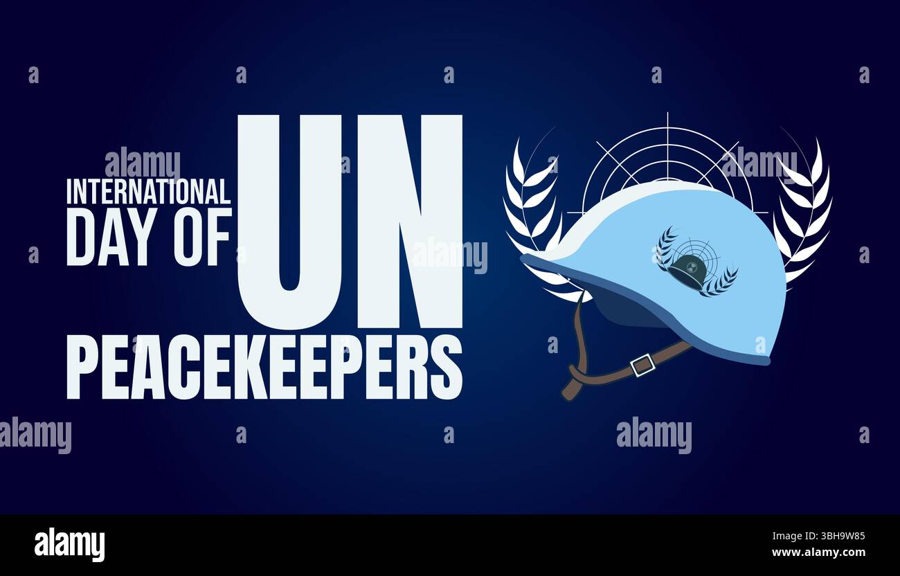 International Day of UN Peacekeepers Tribute Design Stock Vector Image ...