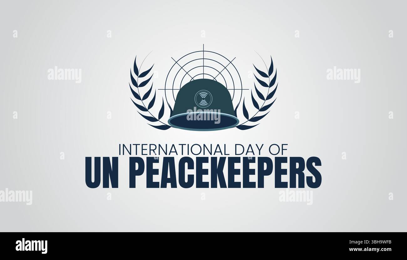 International Day of UN Peacekeepers Tribute Design Stock Vector Image ...
