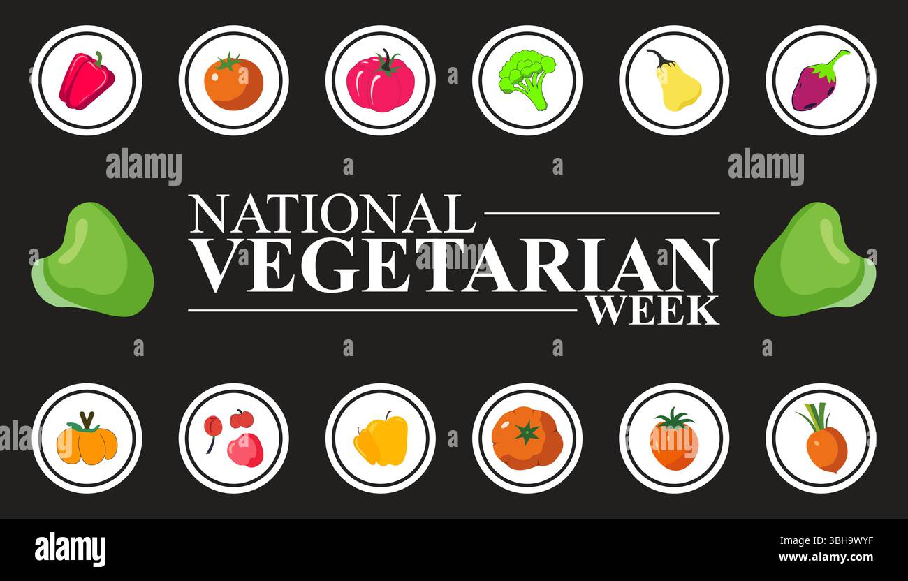 Celebrate Veg, National Vegetarian Week Starts Here Stock Vector Image ...