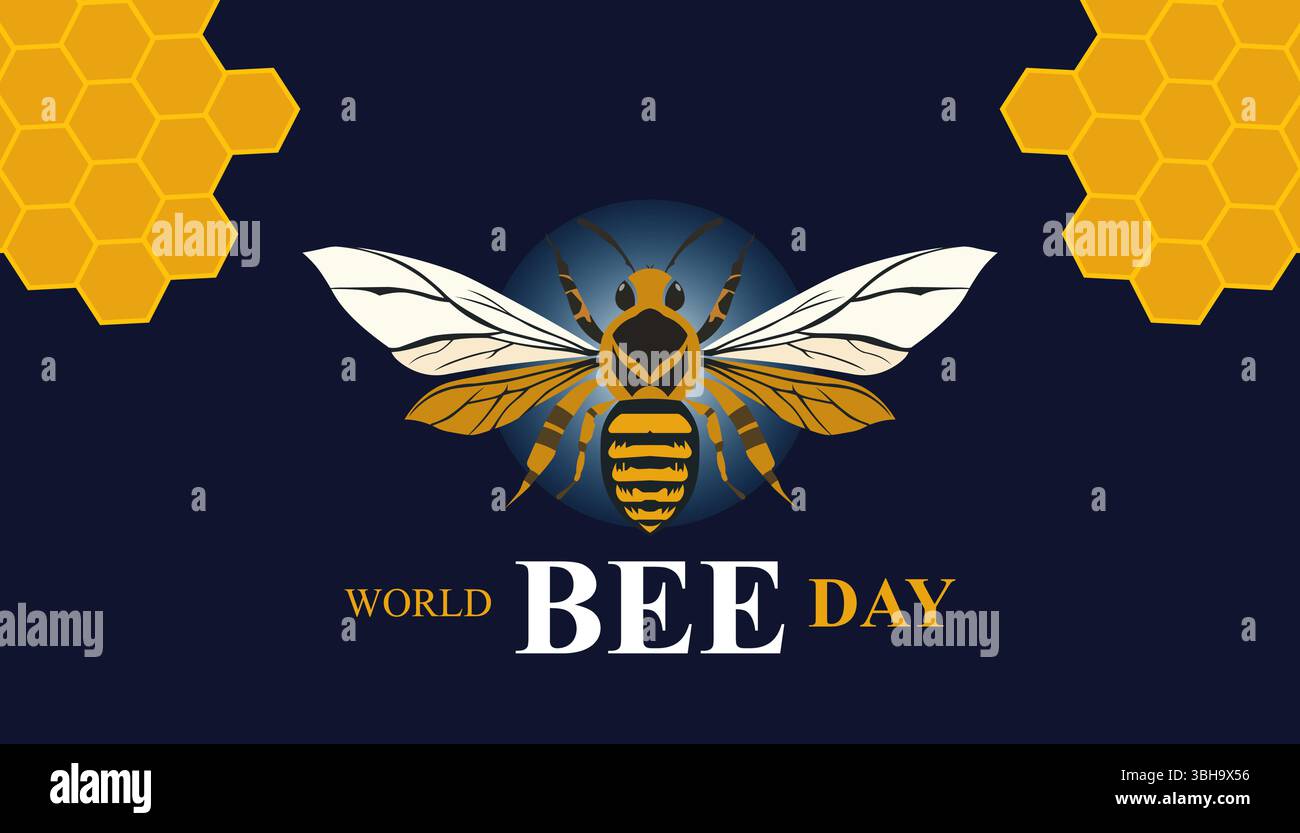World Bee Day Awareness Design Template Stock Vector Image & Art - Alamy