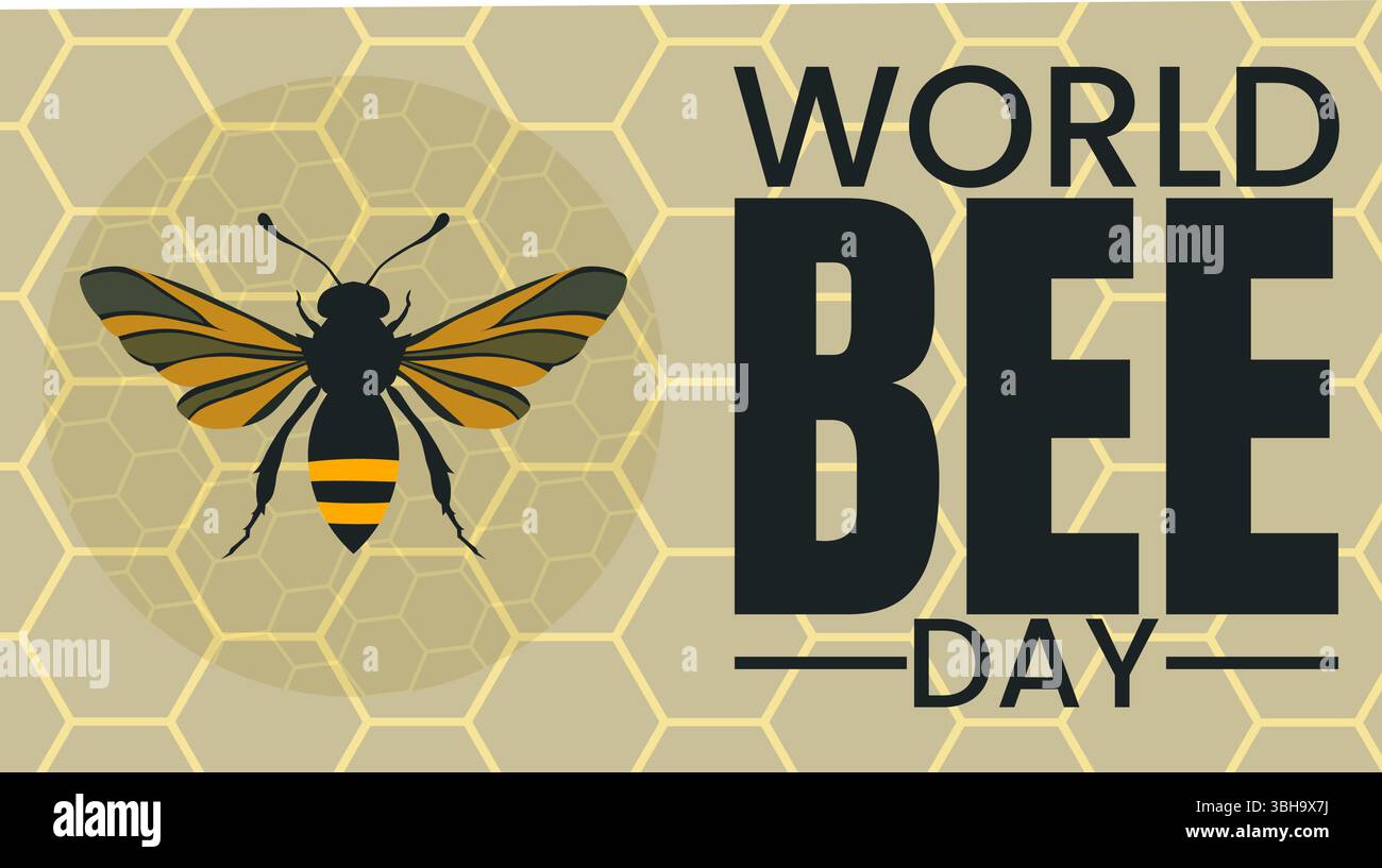 World Bee Day Awareness Design Template Stock Vector Image & Art - Alamy