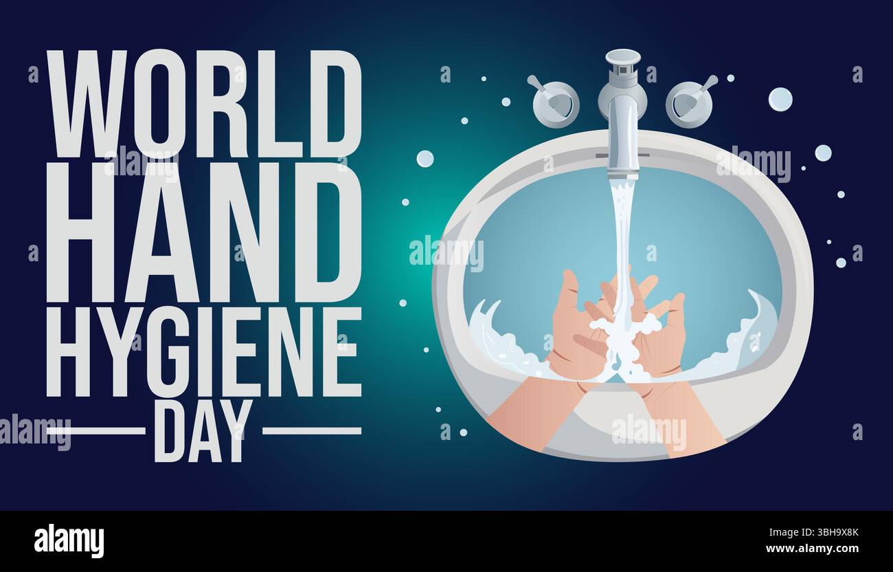 World Hand Hygiene Day Awareness Poster Template Stock Vector Image ...