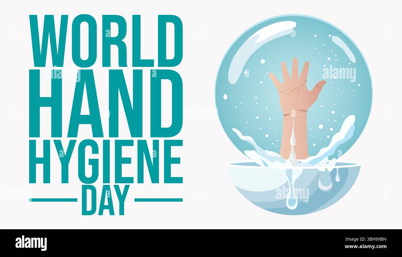 World Hand Hygiene Day Awareness Poster Template Stock Vector Image ...