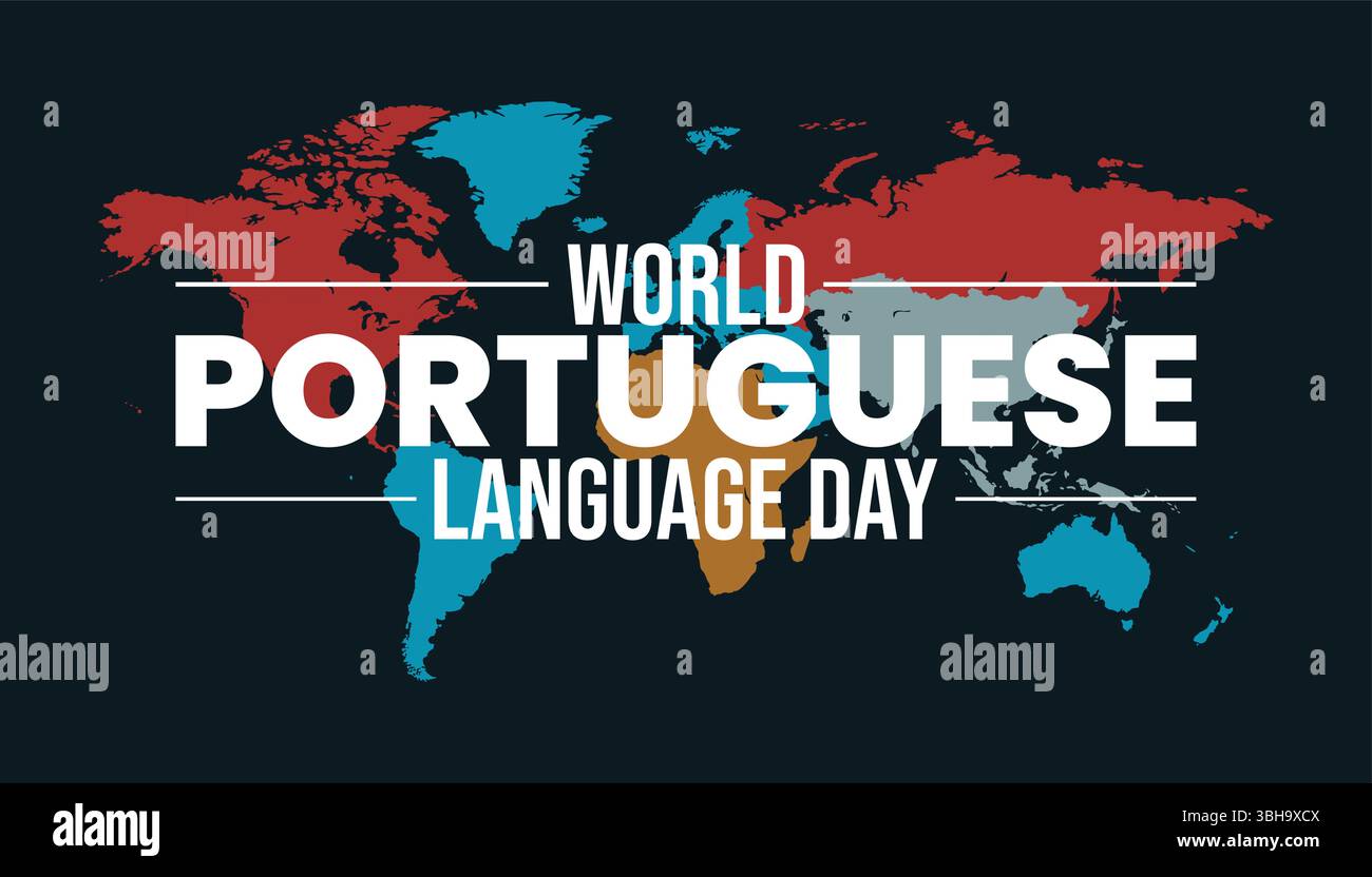 World Portuguese Language Day Celebration Template Stock Vector Image ...