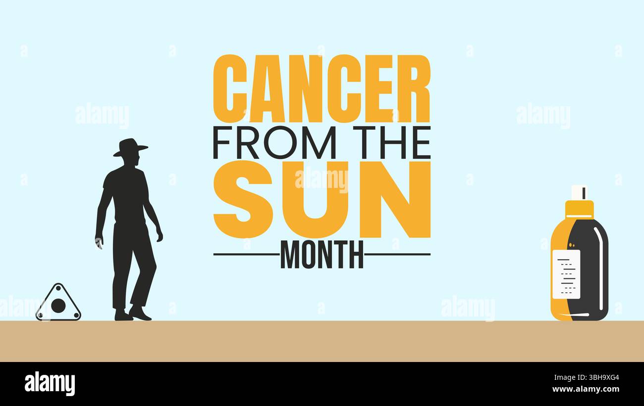 Shield Your Skin, Cancer from the Sun Awareness Month design templet, banner poster Stock Vector ...