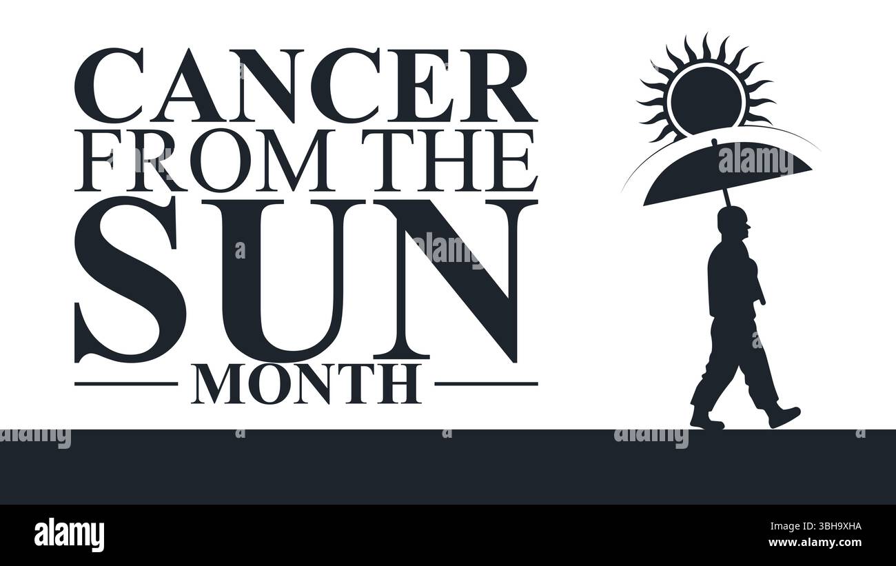 Shield Your Skin, Cancer from the Sun Awareness Month design templet ...