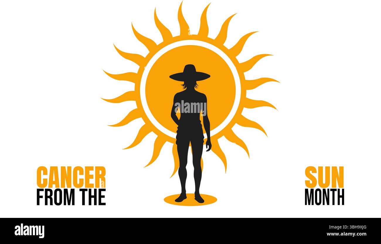 Shield Your Skin, Cancer from the Sun Awareness Month design templet ...