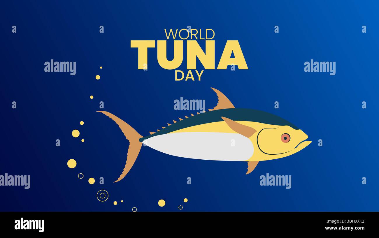 World Tuna Day Design for Marine Biodiversity Awareness Stock Vector ...