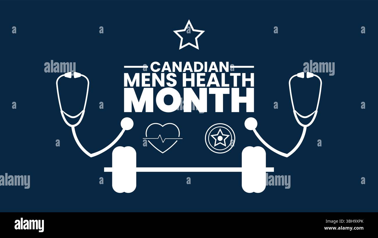 Mind and Body, Canadian Mens Health Month background template Stock ...