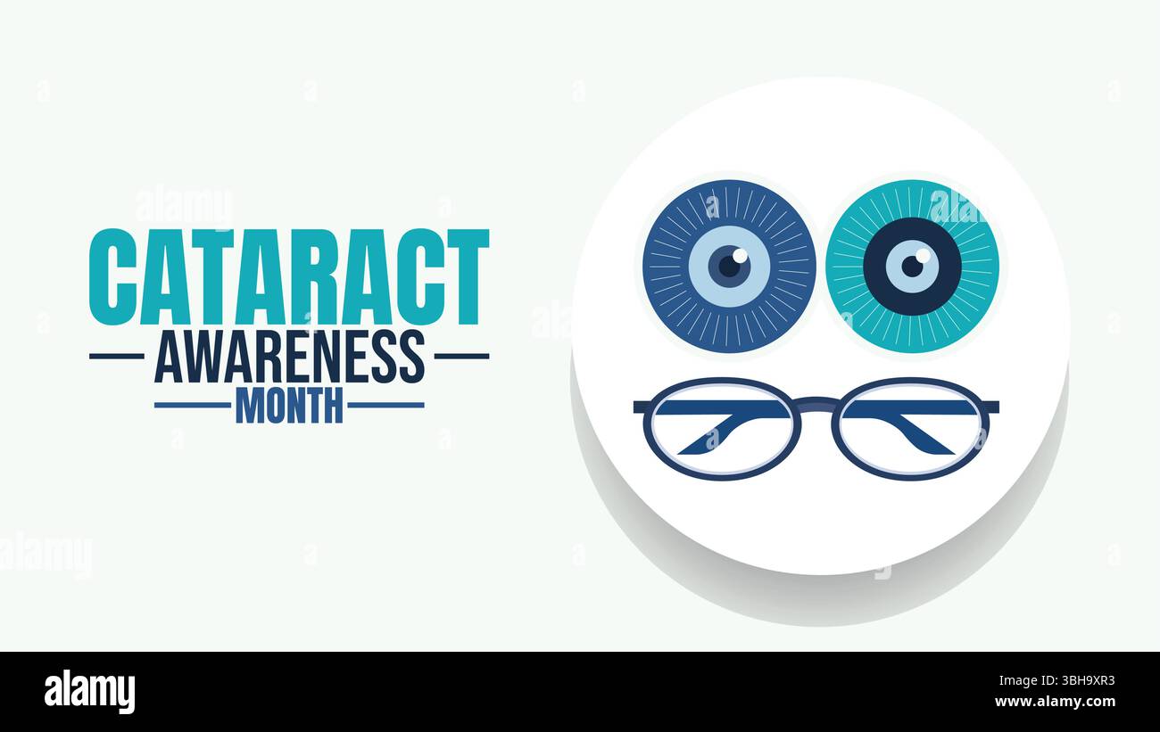 Clear Vision Ahead, National Cataract Awareness Month design templet ...