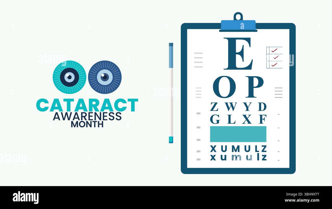 Clear Vision Ahead, National Cataract Awareness Month design templet ...