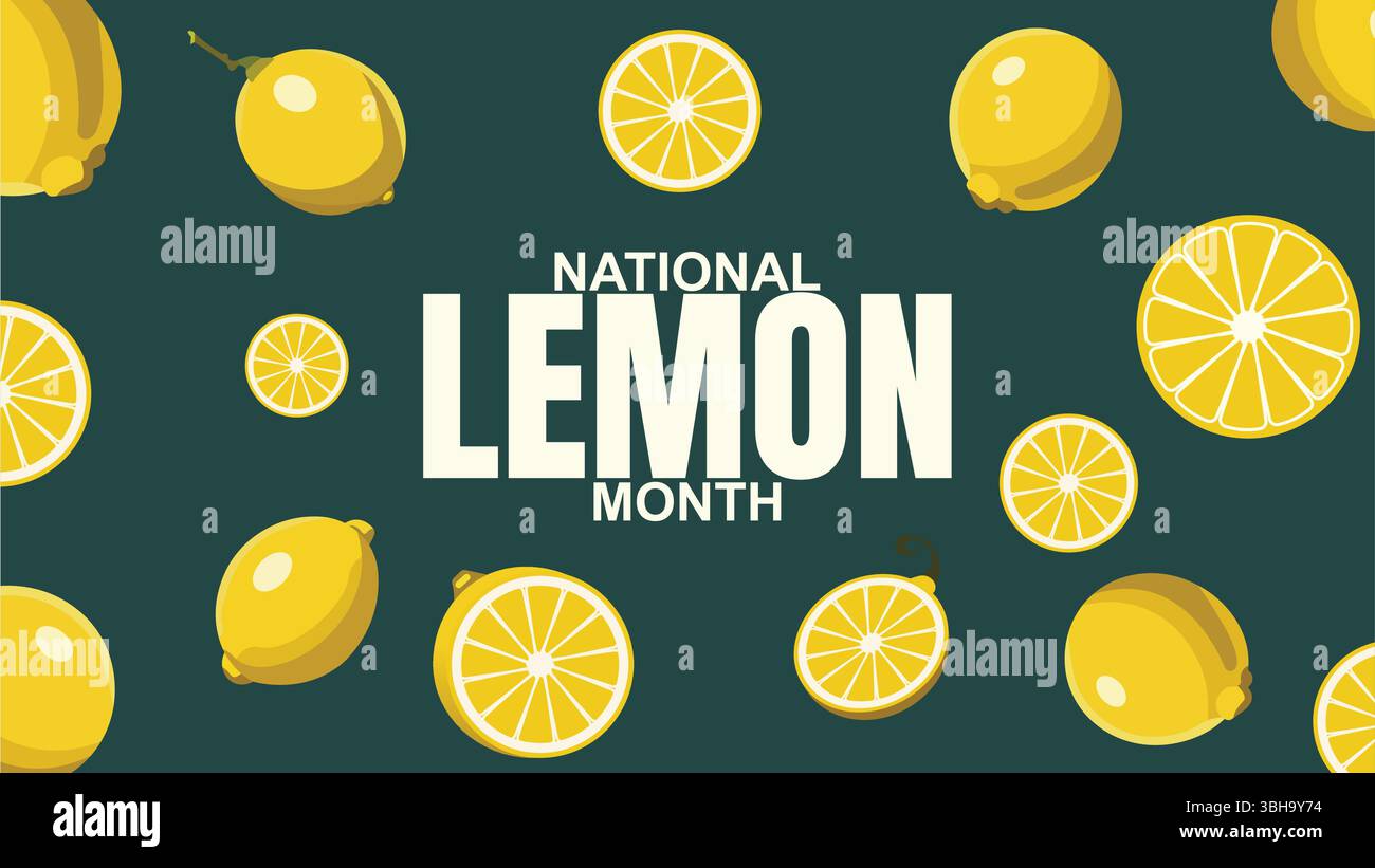 Squeeze the Day, Celebrating National Lemon Month design templet Stock ...