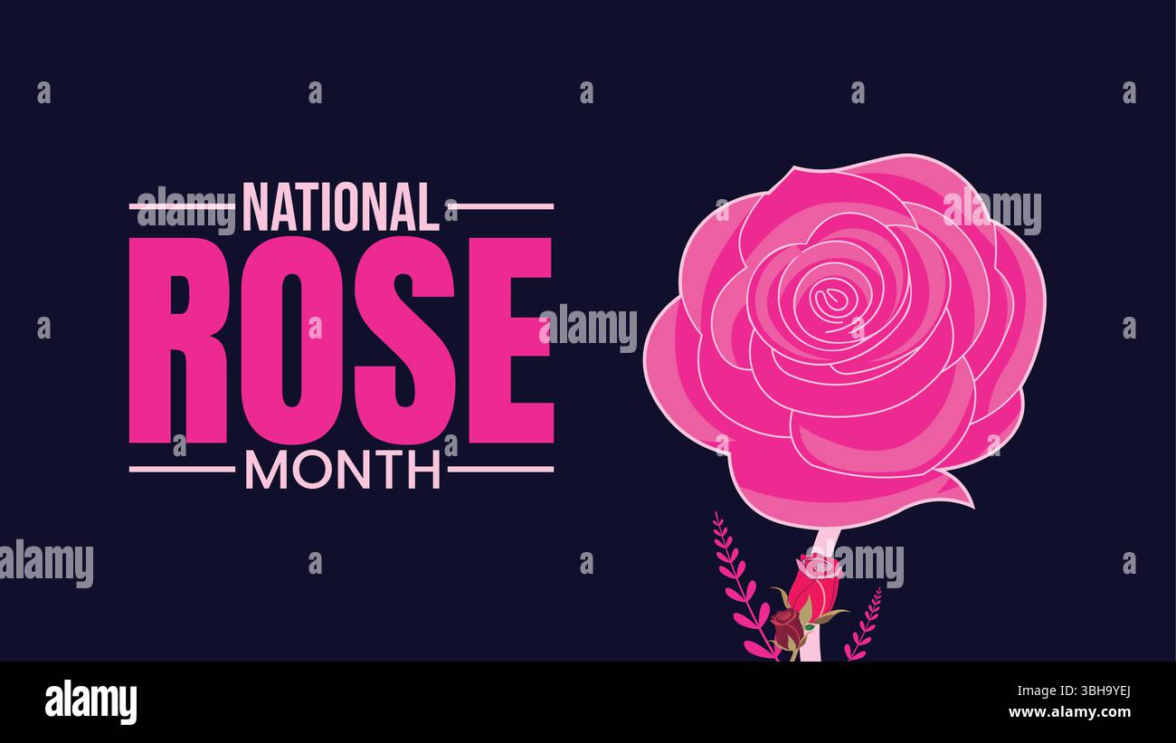 Blooms of Beauty, Celebrating National Rose Month design templet Stock ...