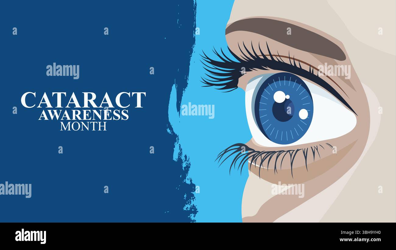 Clear Vision Ahead, National Cataract Awareness Month design templet ...