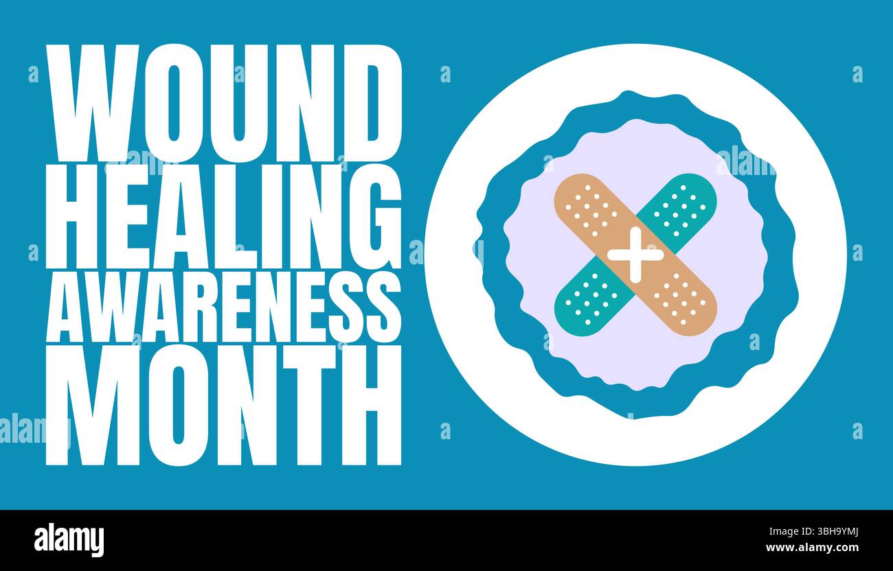 Wound Healing Awareness Month background template, From Injury to ...