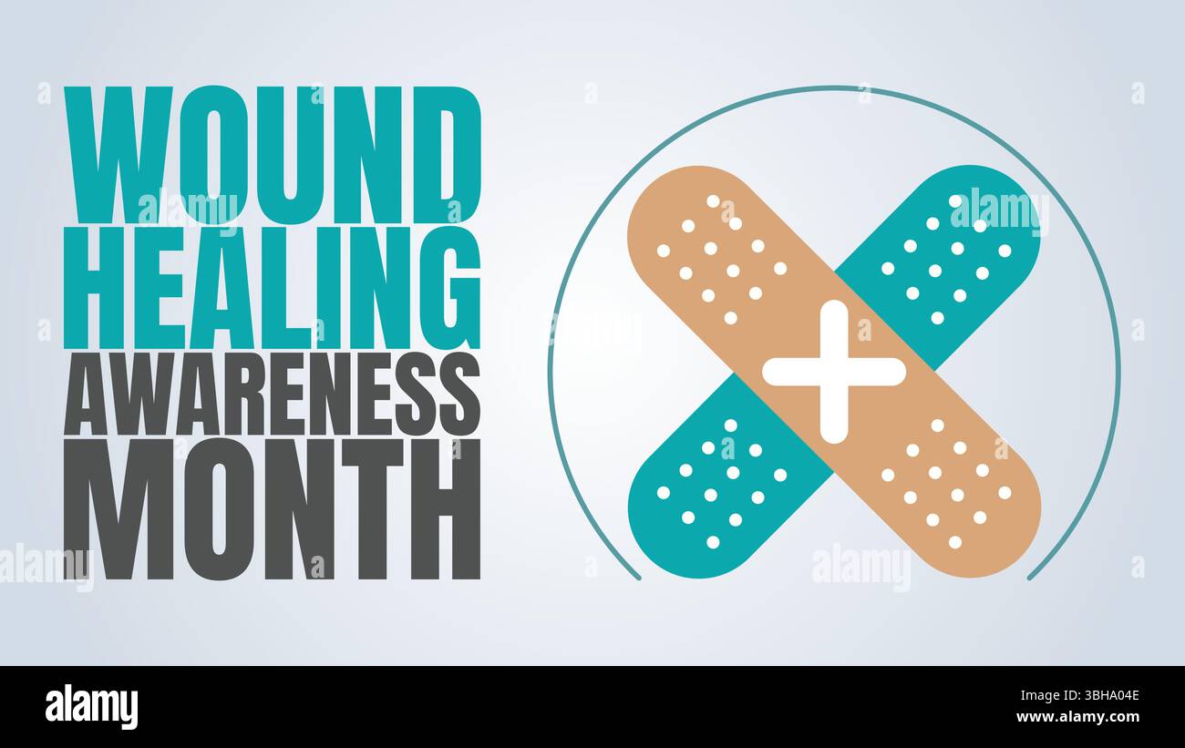 Wound Healing Awareness Month background template, From Injury to ...