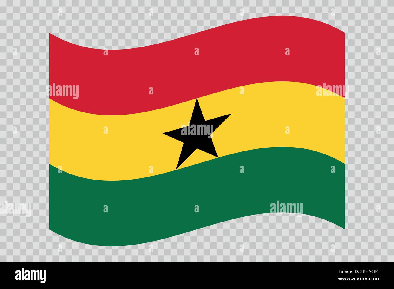 Flag of Ghana. Ghanaian national symbol in official colors. Template ...