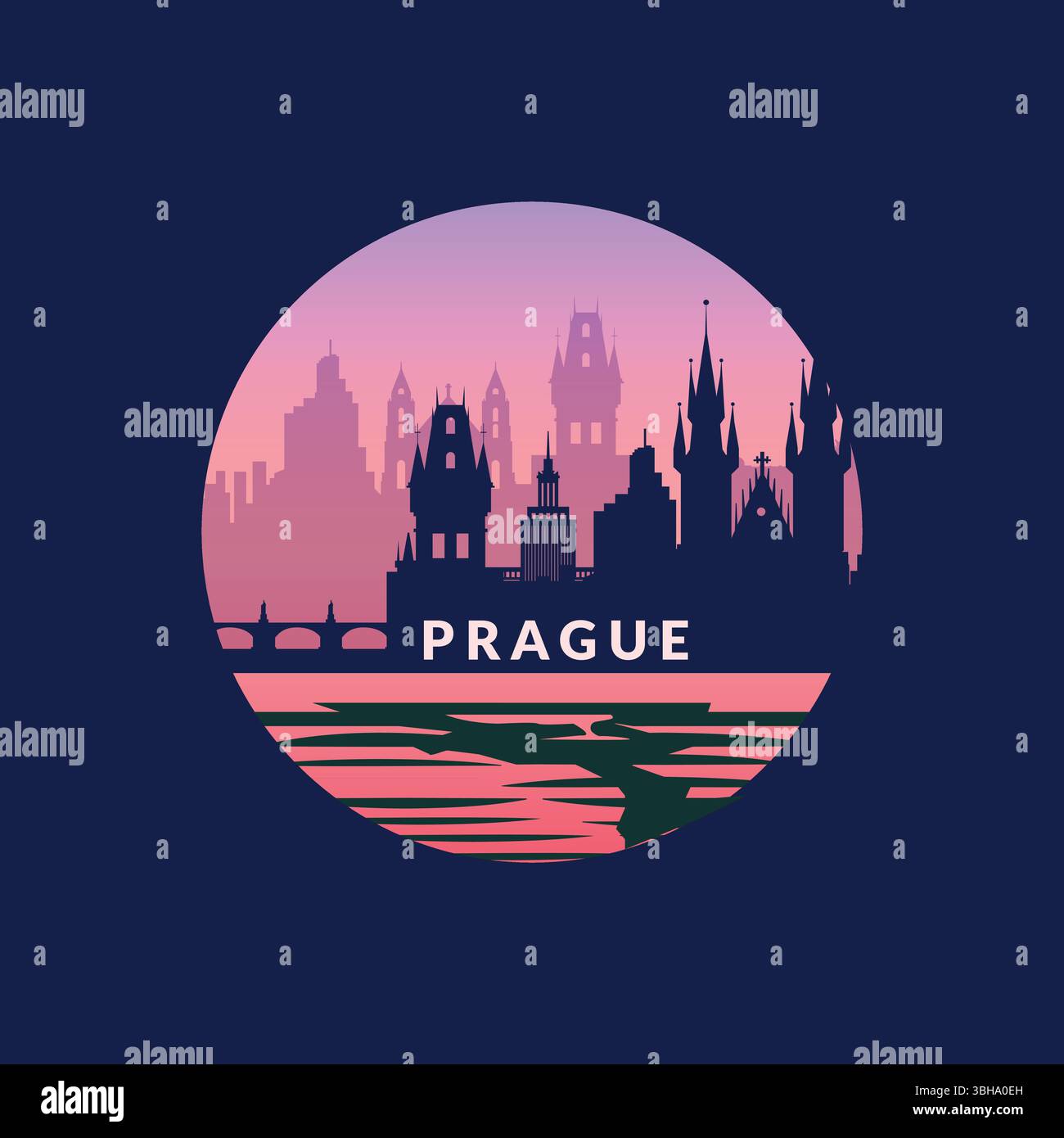 Pragues skyline Stock Vector Images - Alamy