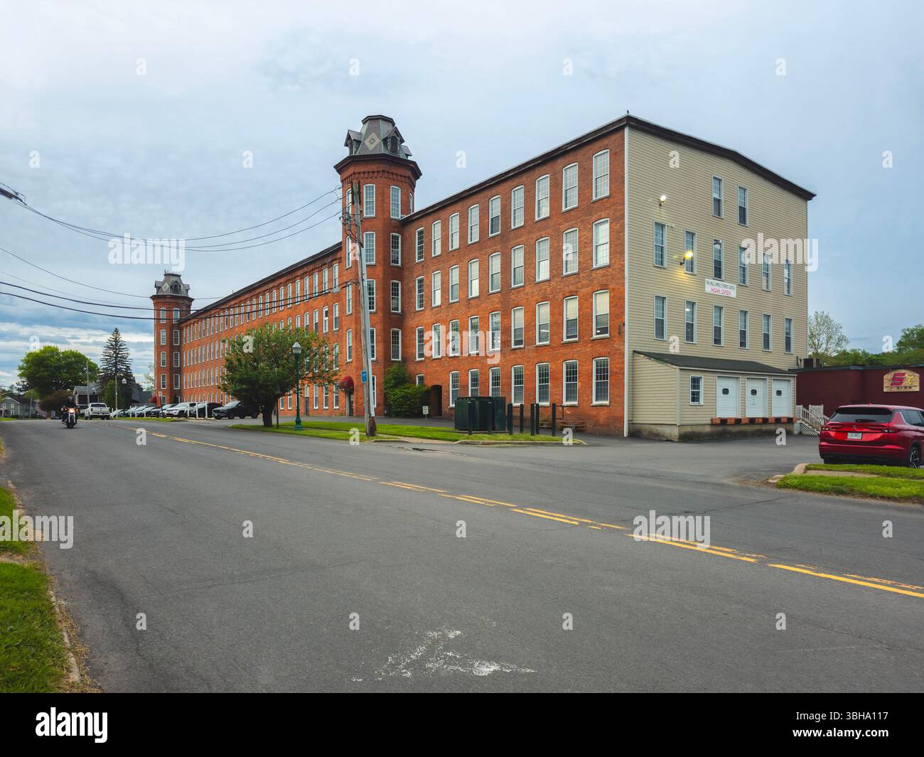New York Mills, NY - May 27, 2025: View of Historic Mills and Estates ...