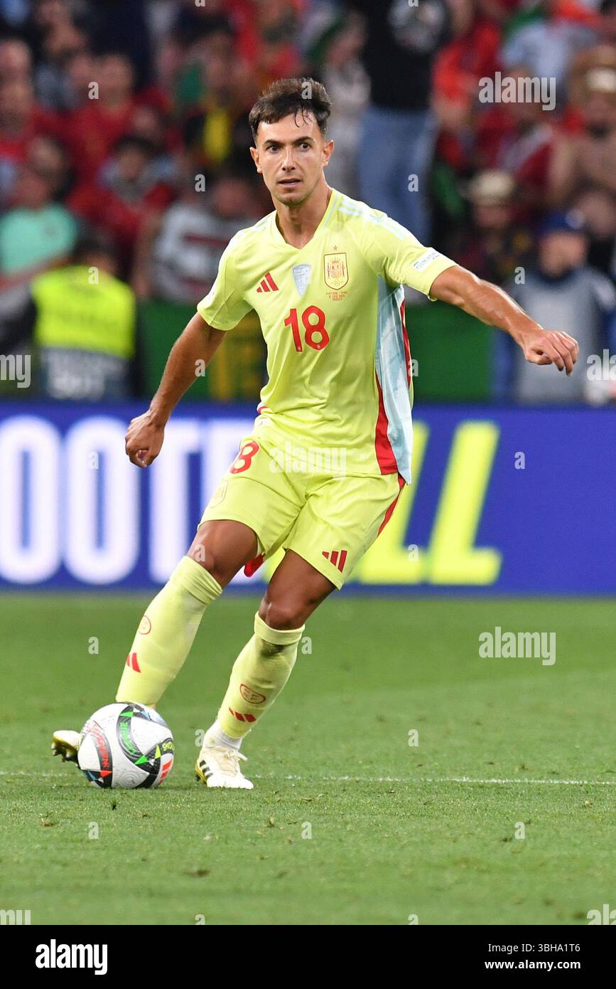 MUNICH, GERMANY - JUNE 8: Martin Zubimendi of Spain during the UEFA ...