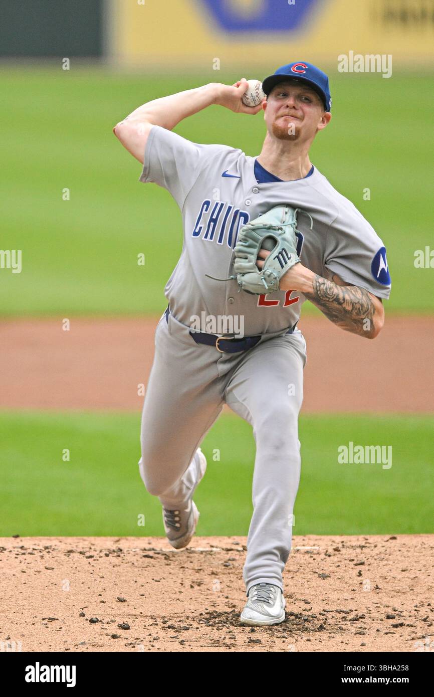 DETROIT, MI - JUNE 08: Chicago Cubs SP Cade Horton (22) during the game ...