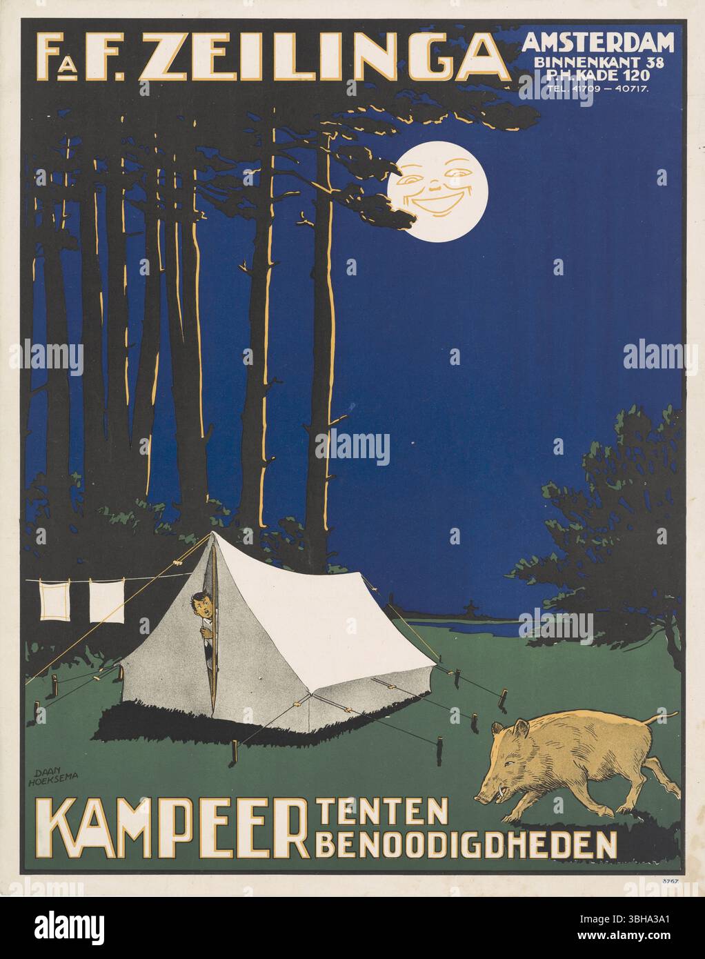 Fa. F. Zeilinga Camping tents supplies',. AMsterdam. 1924. Vintage ...