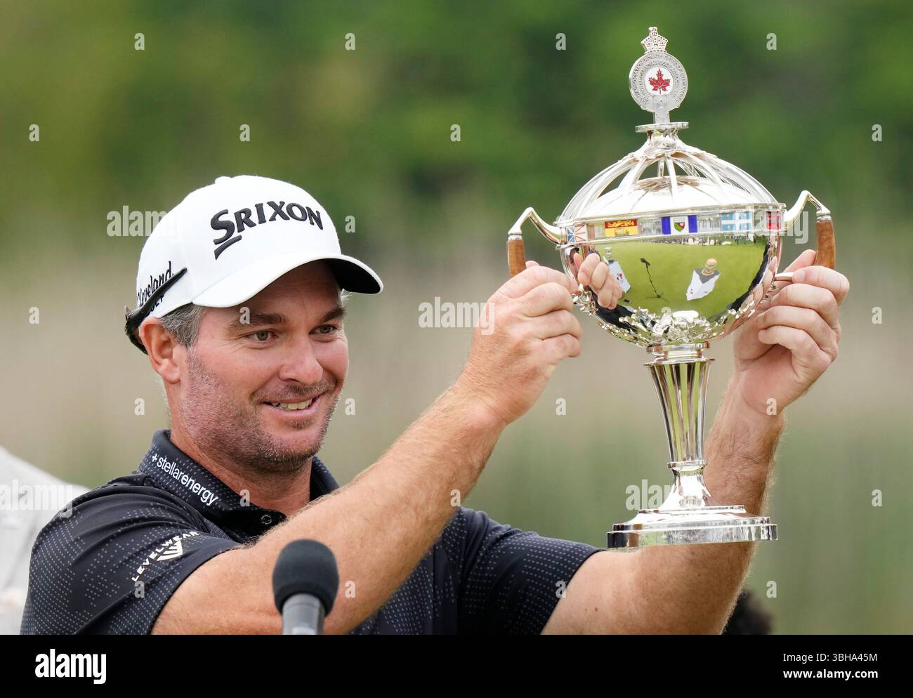 Ryan Fox raises the championship trophy after winning the RBC Canadian ...