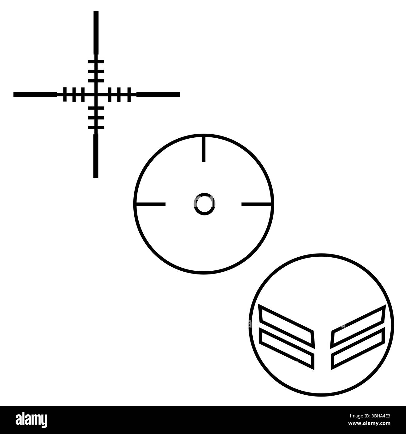 Target crosshair icon. Precision aim symbol. Vector sight emblem. Black ...