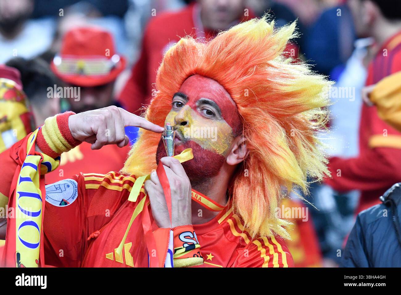 MUNICH, GERMANY - JUNE 8: Fan of Spain during the UEFA Nations League ...