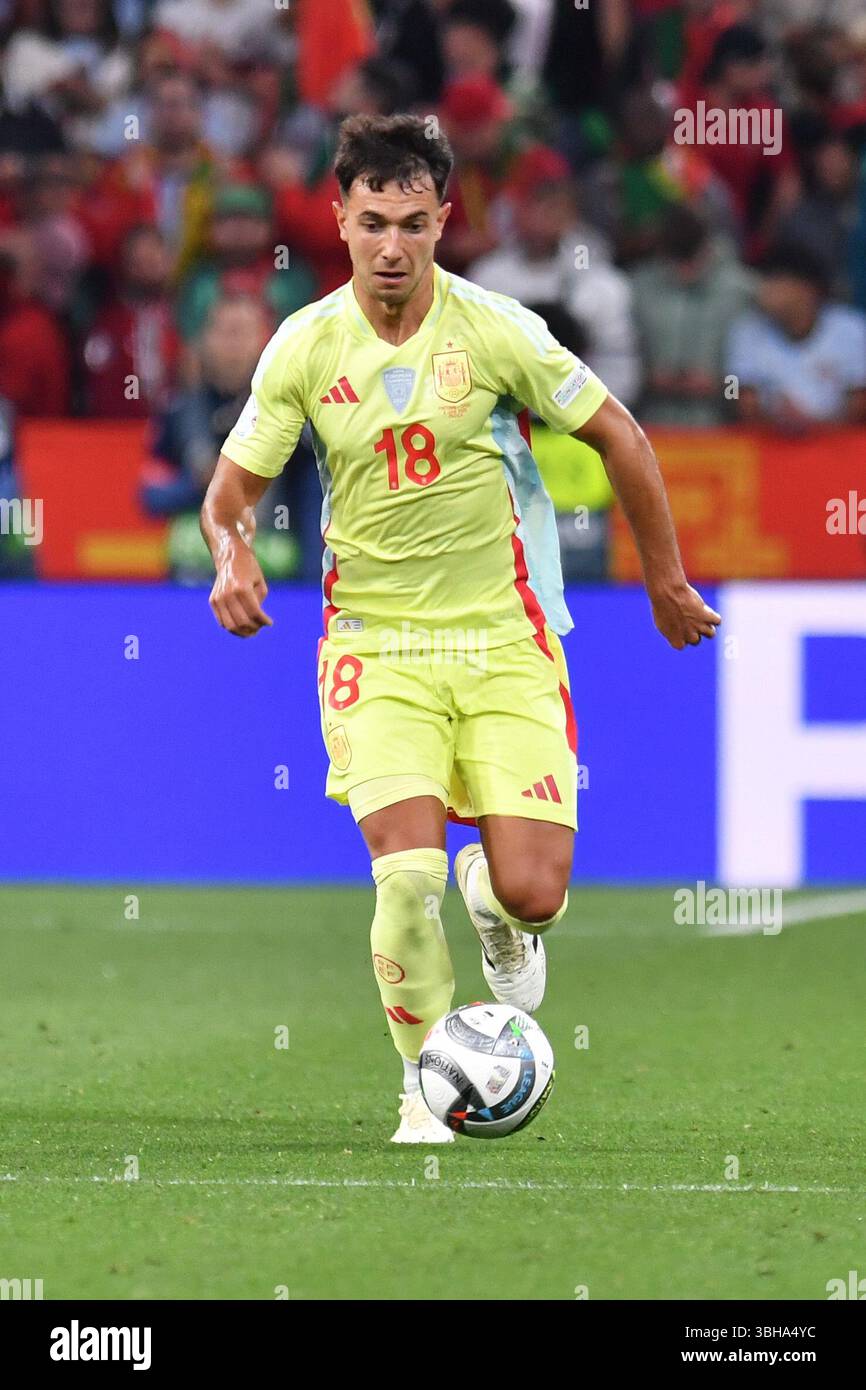 MUNICH, GERMANY - JUNE 8: Martin Zubimendi of Spain during the UEFA ...