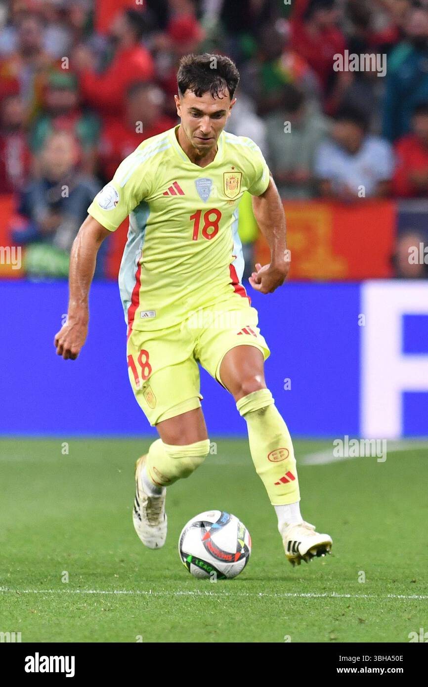 MUNICH, GERMANY - JUNE 8: Martin Zubimendi of Spain during the UEFA ...
