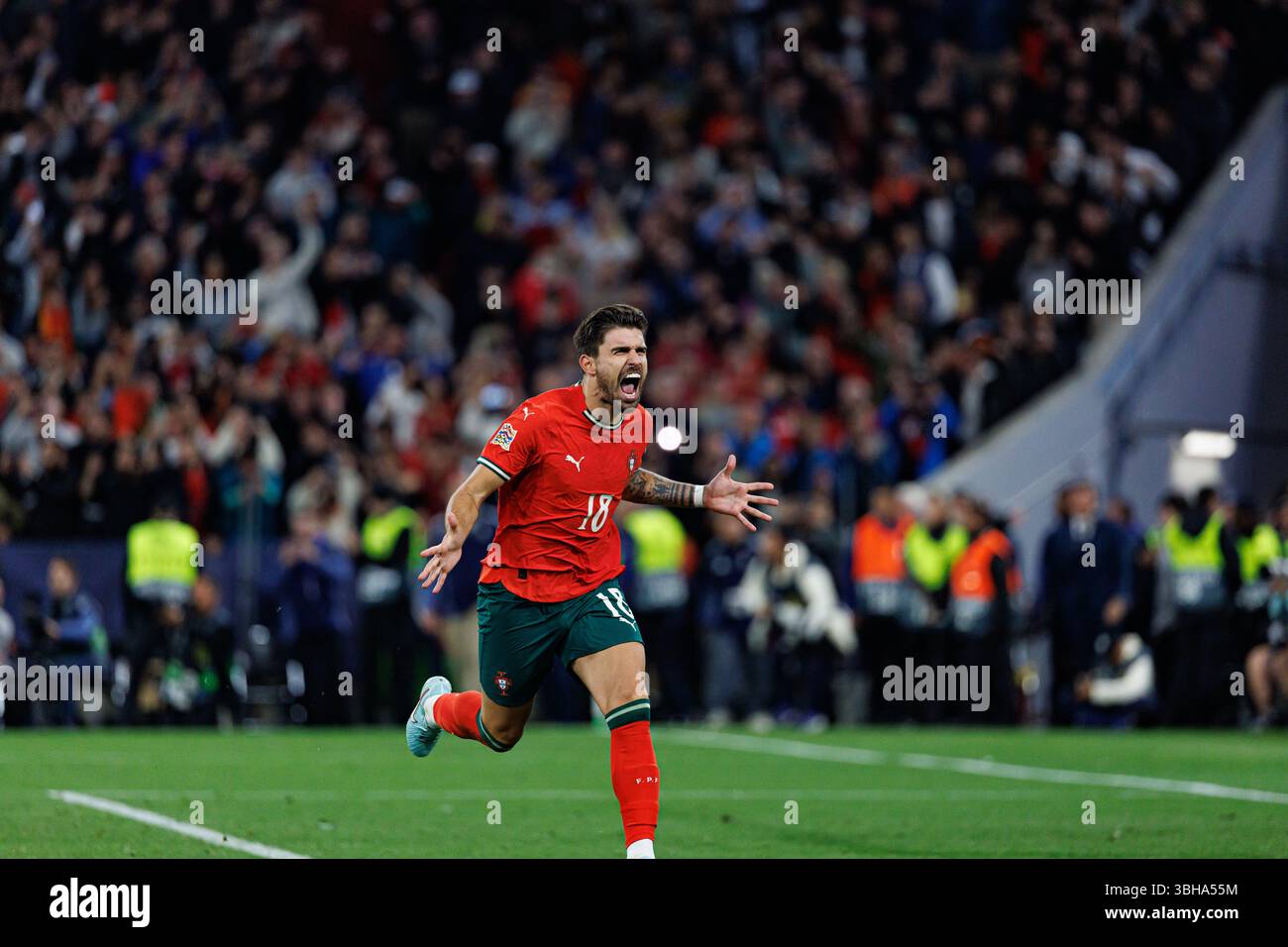 Ruben Neves seen celebrating during UEFA Nations League 2025 final game ...