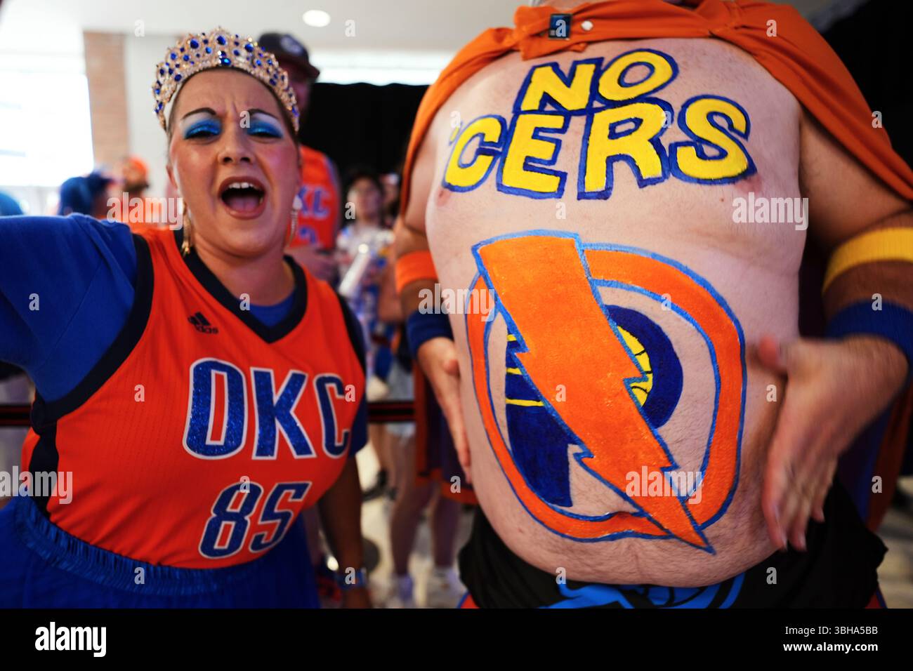 "Thunder Princess" Nauzi Jagosh, left, and "Thundor" Garrett Havil ...