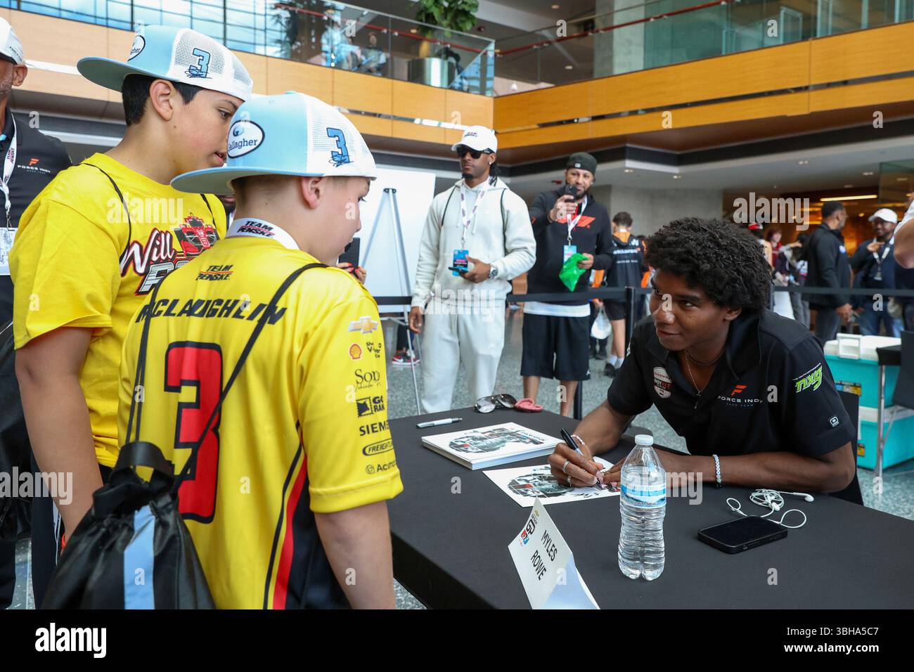 May 31st, 2025: Abel Motorsports driver Myles Rowe (99) signs during ...
