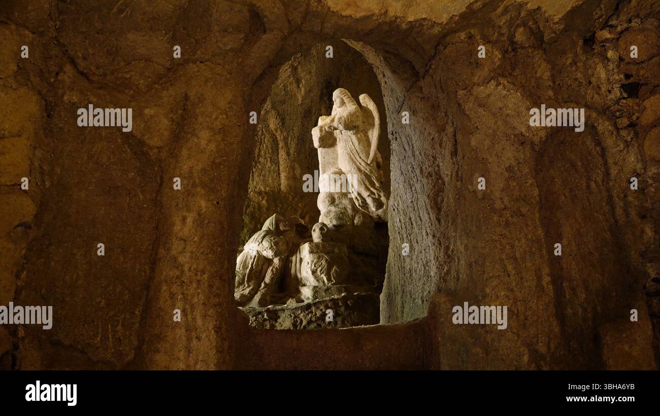 PIZZO, ITALY - JUNE 3, 2025 - Angel appearing to saint peter in ancient ...