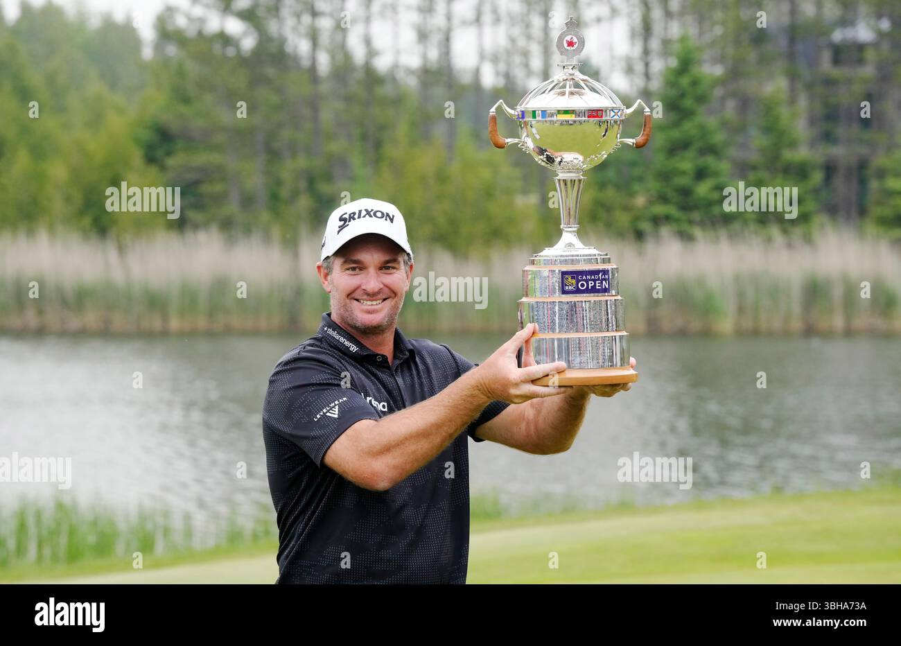 Ryan Fox poses with the championship trophy after winning the RBC ...