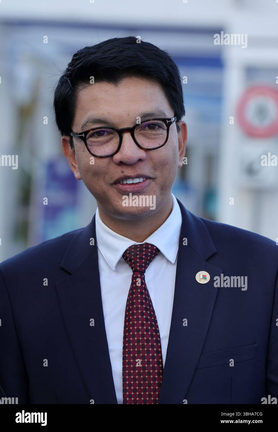 Nice, France. 08th June, 2025. Madagascar's President Andry Rajoelina ...
