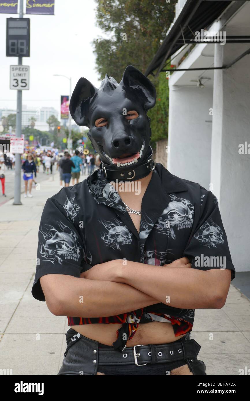 Los Angeles, California, USA 8th June 2025 Dog Mask at LA Pride Parade on June 8, 2025 in Los ...