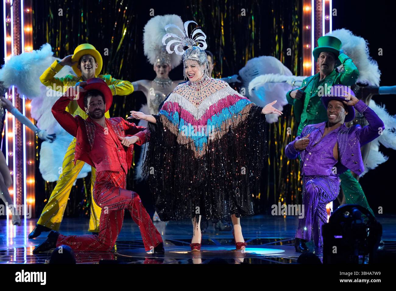 Megan Hilty, center, performs 'For the Gaze" during the 78th Tony ...